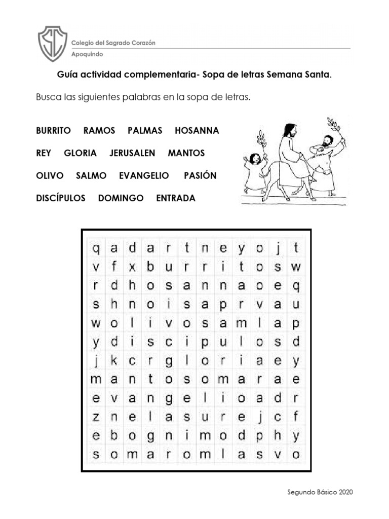 Sopa_de_letras_Semana_Santa 2 | PDF