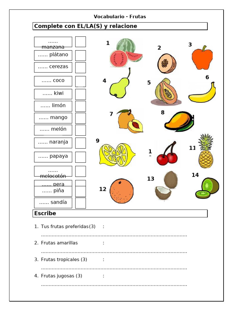 Las Frutas - Articulos | PDF