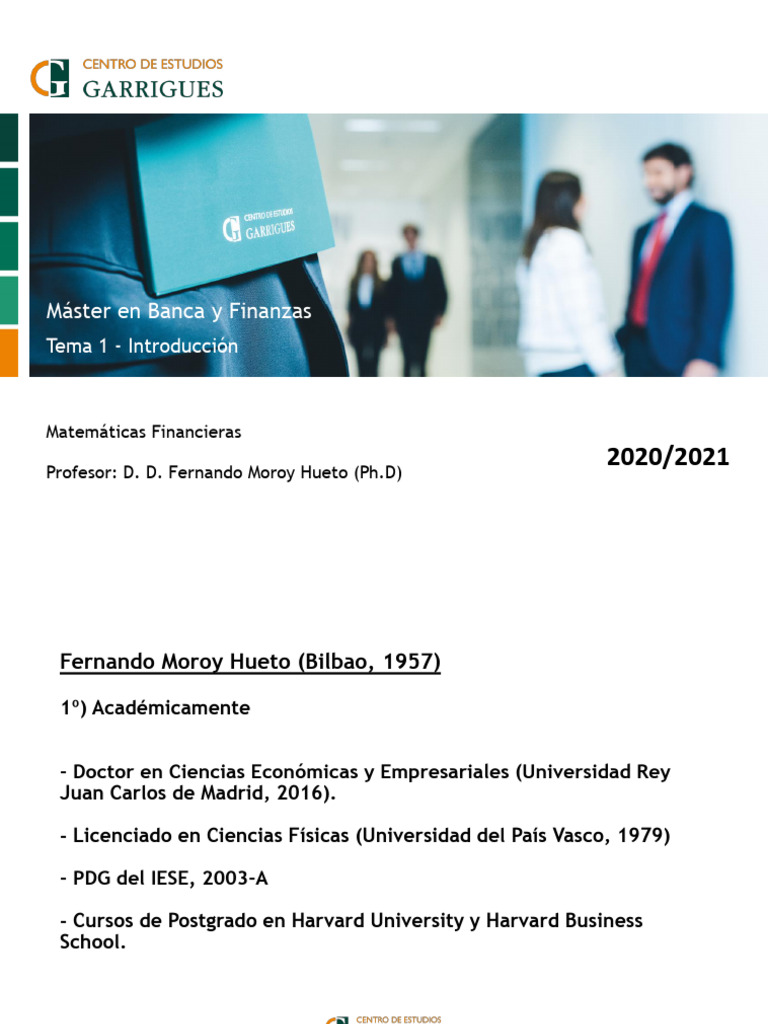 Introducción a Matemáticas Financieras | PDF | Interés | Capital (economía)