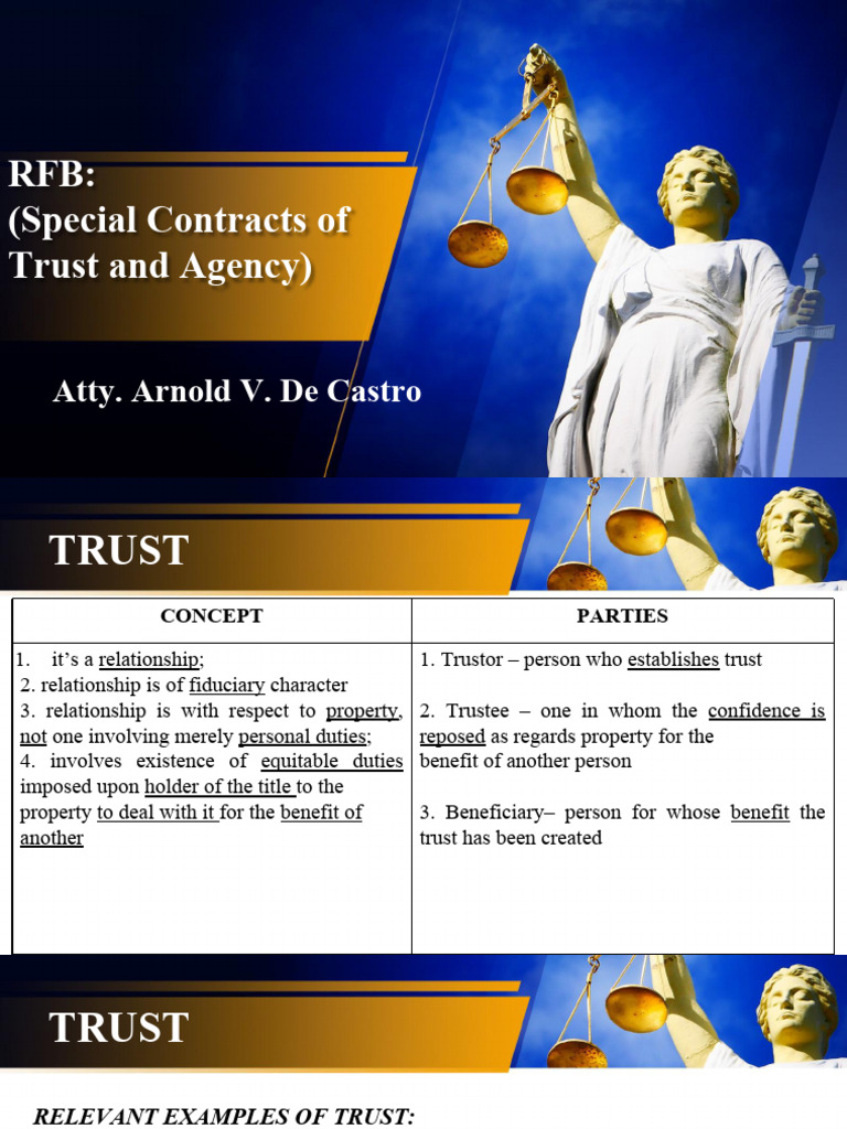 Trust and Agency Law Essentials | PDF | Fiduciary | Common Law