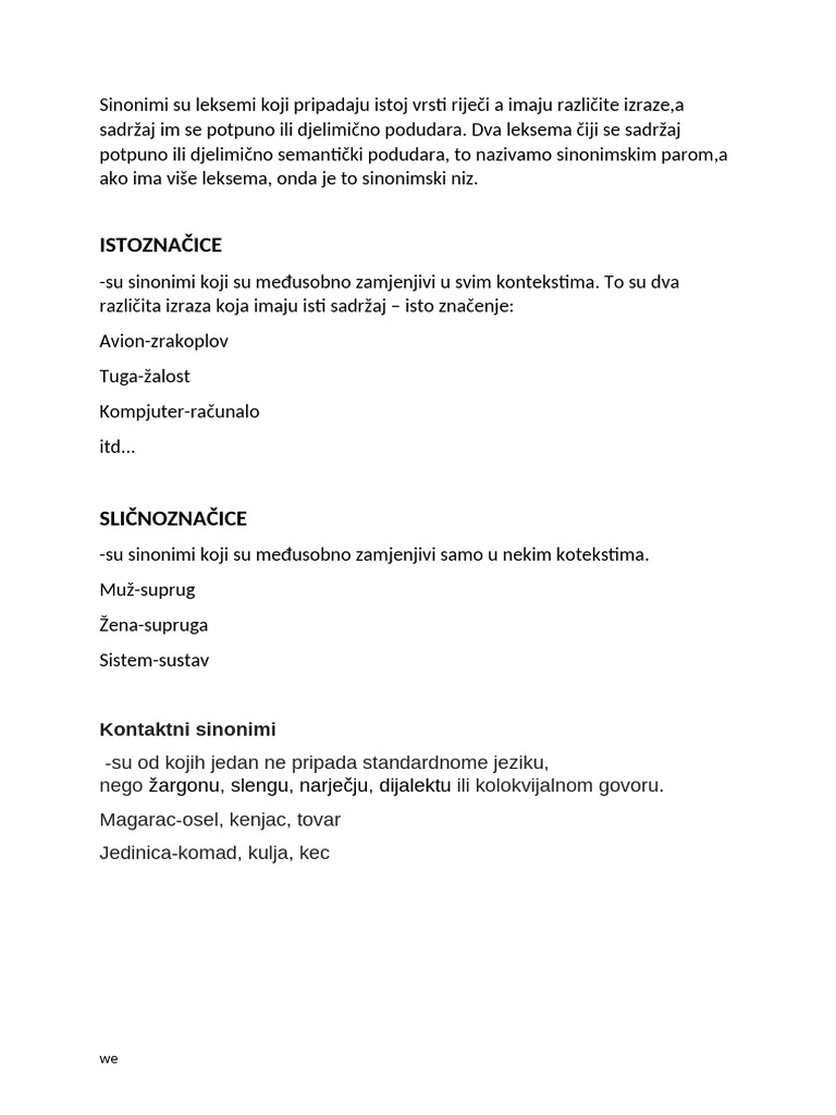 Sinonim I | PDF