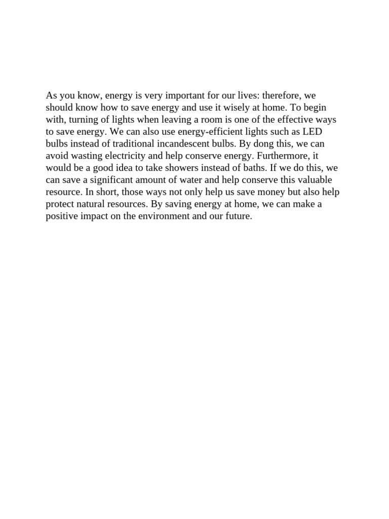 Save Energy at Home | PDF