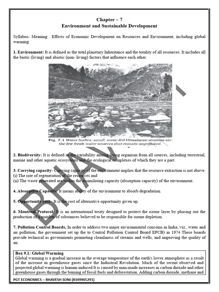 Chapter - 7 IED Environment | PDF | Climate Change | Environmental Degradation