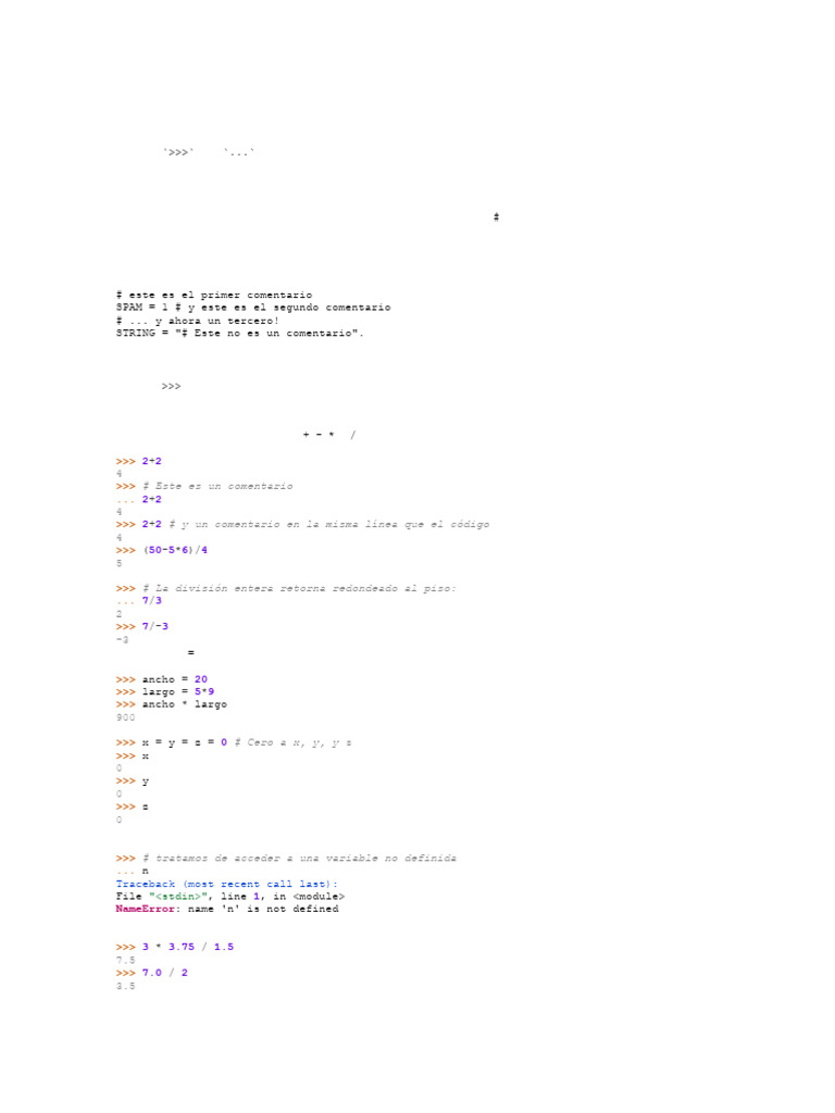 Introducción informal a Python | PDF | Cadena (informática) | Python (lenguaje de programación)