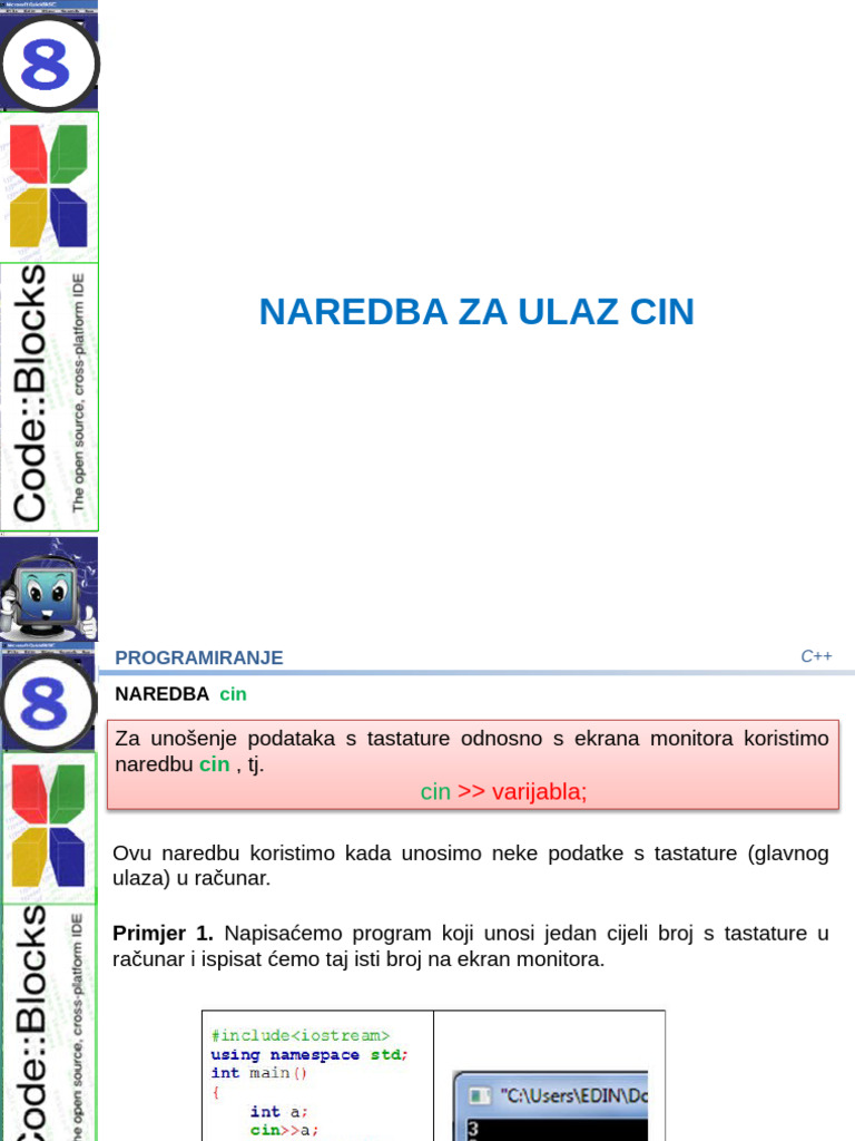24_Naredba za ulaz cin | PDF