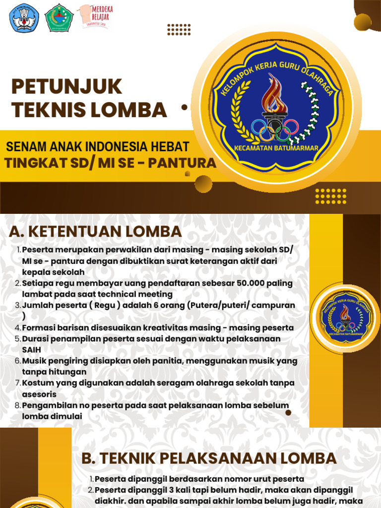 Petunjuk Teknis Lomba | PDF