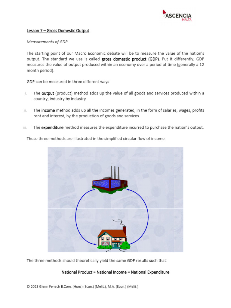 Lesson 7 - Gross Domestic Product | PDF | Gross Domestic Product ...