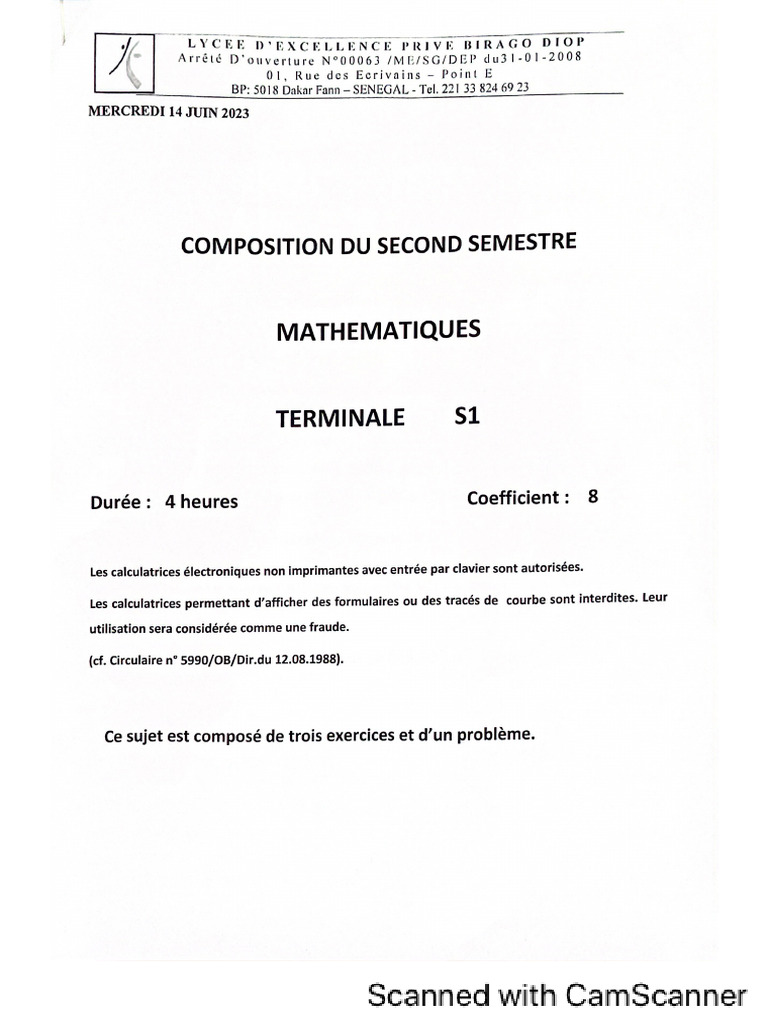 Compo Maths LBD TS1 | PDF