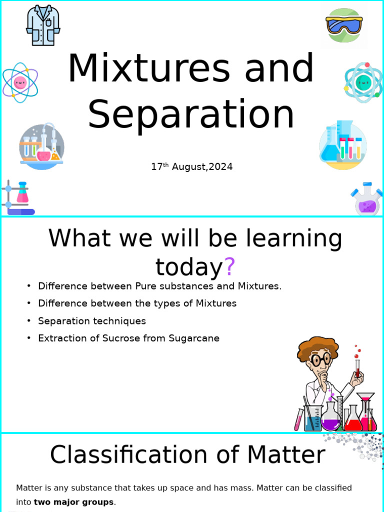Mixtures & Separation Techniques | PDF
