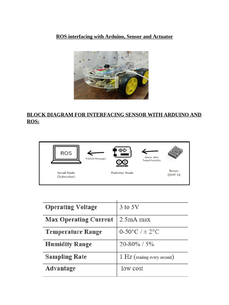 ROS Interface With Arduino Sensor Actuator 2-4 | PDF | Arduino | Sensor