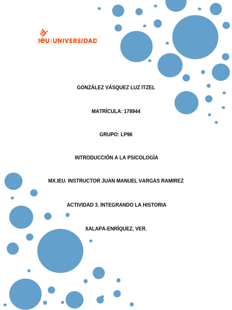 Act. 3 Integrando La Historia - González Vásquez Luz Itzel | PDF ...