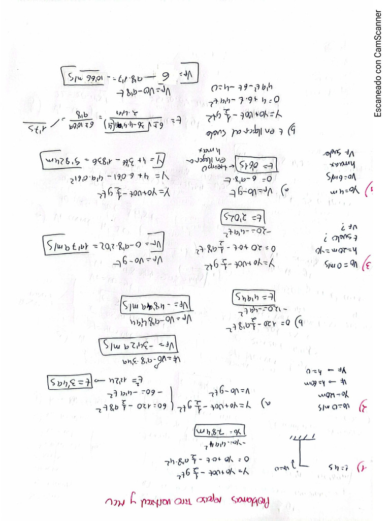 PRoblemas repaso Tiro vertical y MCU_resueltos | PDF