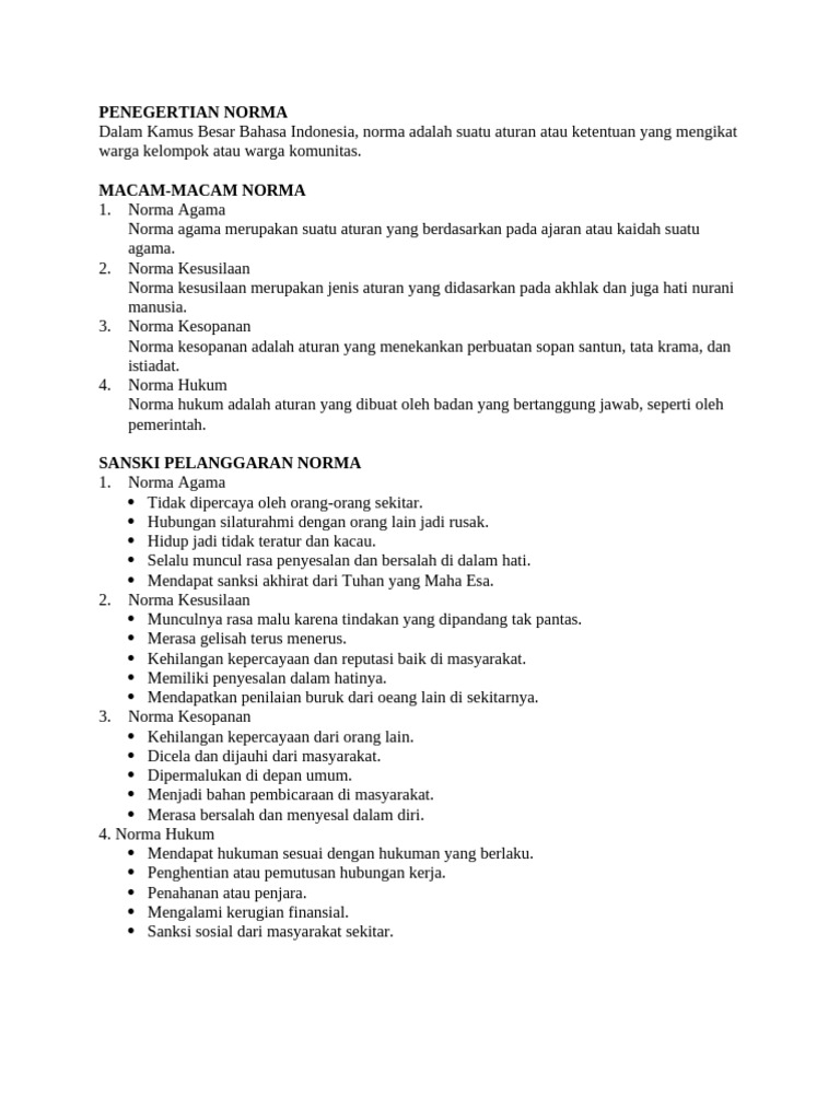 Contoh Penerapan Norma Agama Sehari-hari | PDF