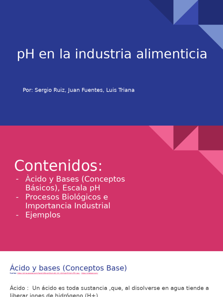 PH en La Industria Alimenticia | PDF