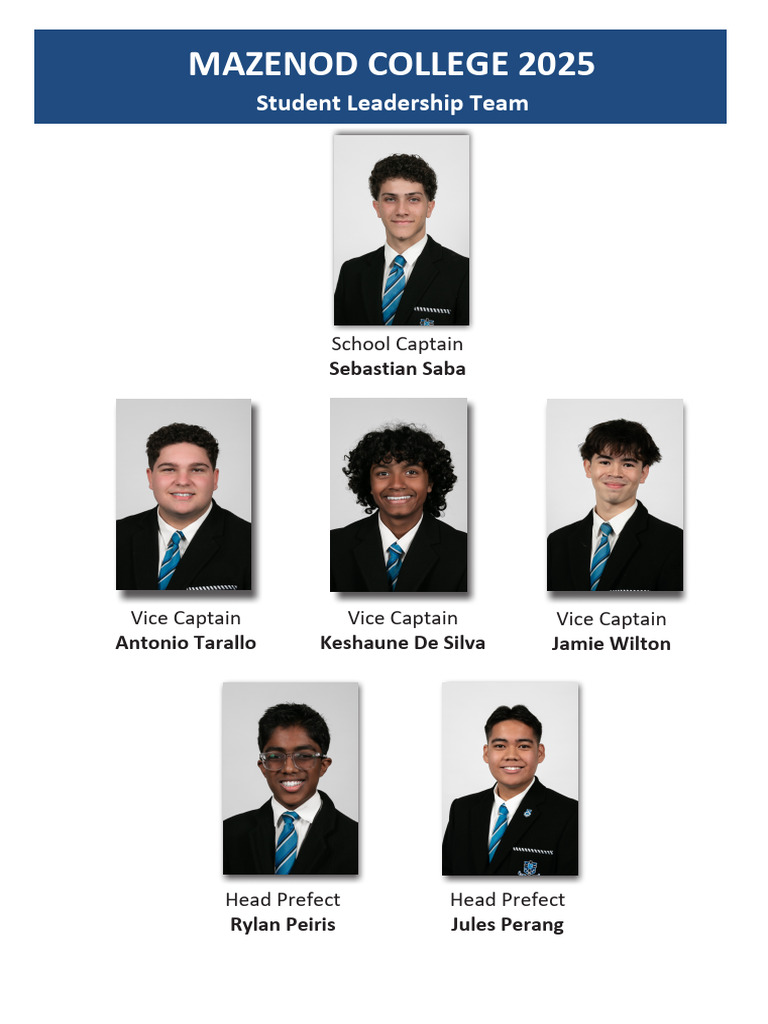 2025 Student Leadership Team | PDF