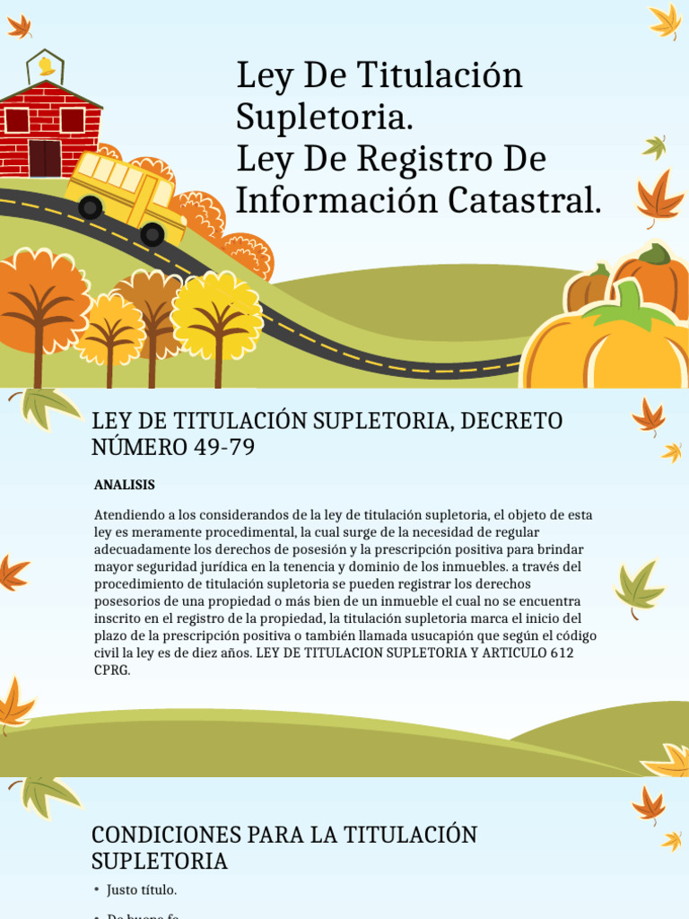 Ley de Titulación Supletoria | PDF | Posesión (Ley) | Propiedad