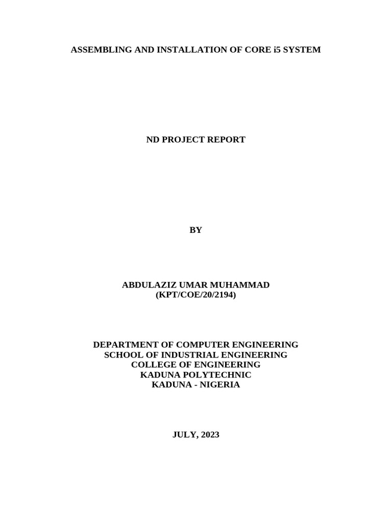 Core i5 System Assembly Guide | PDF | Random Access Memory | Read Only ...