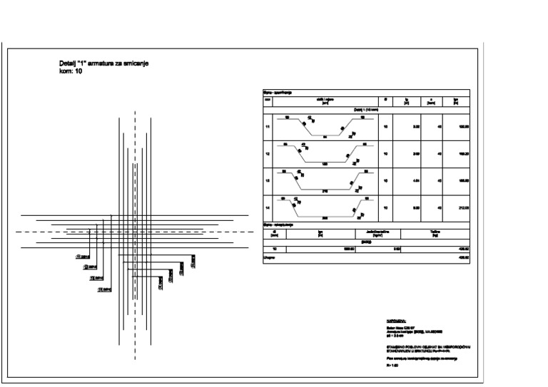 Detalj-Armatura Za Smicanje U Temeljnoj Ploči | PDF