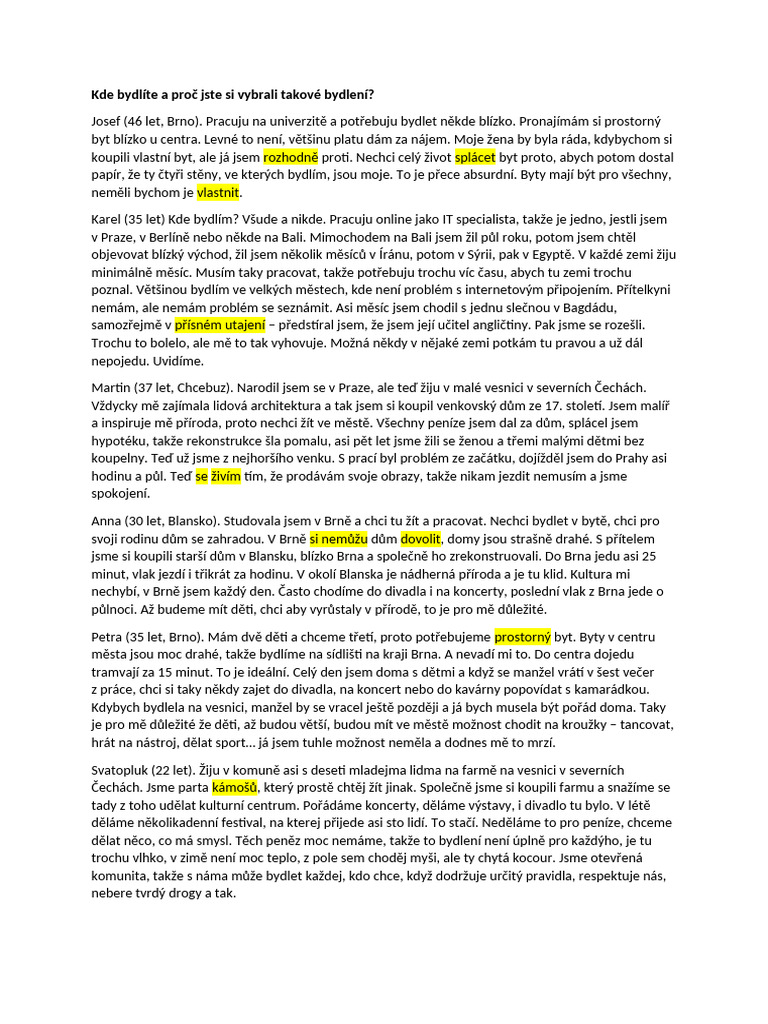 KT Kdo Jak Kde Bydlí | PDF