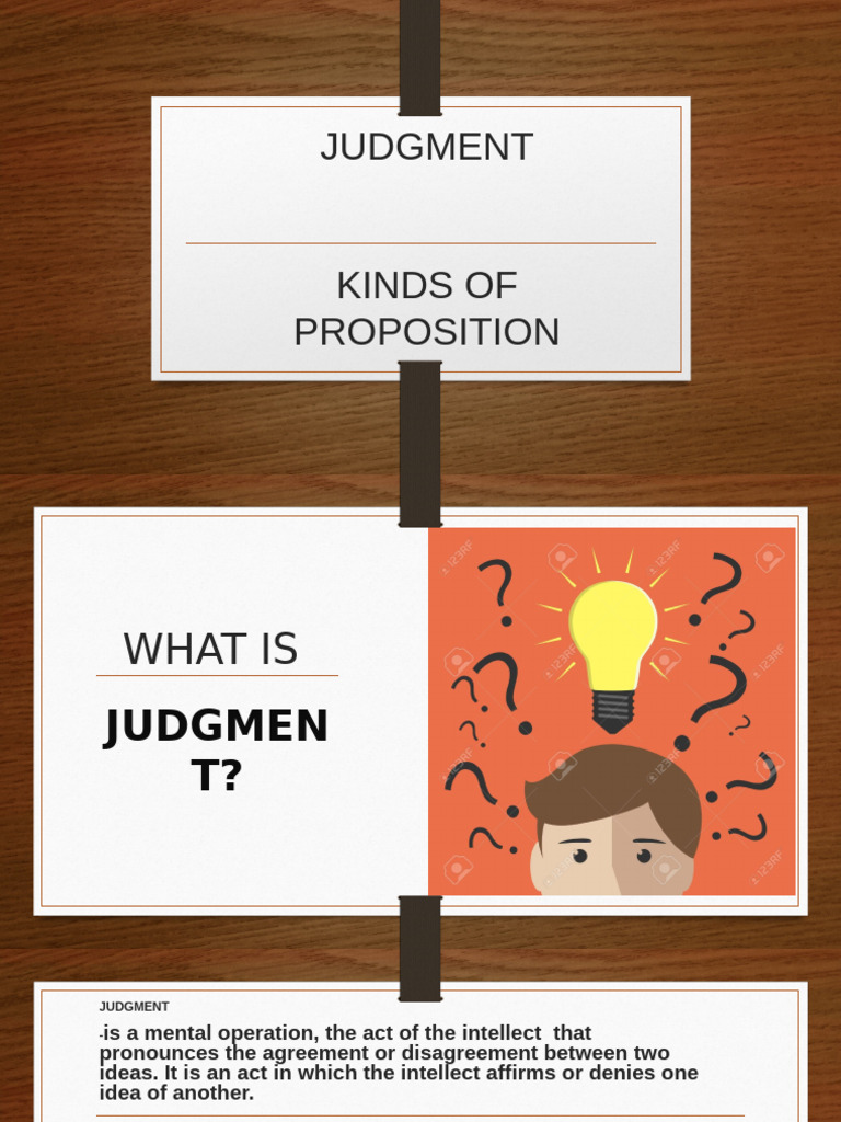 Judgment Proposition | PDF | Proposition | Semantics