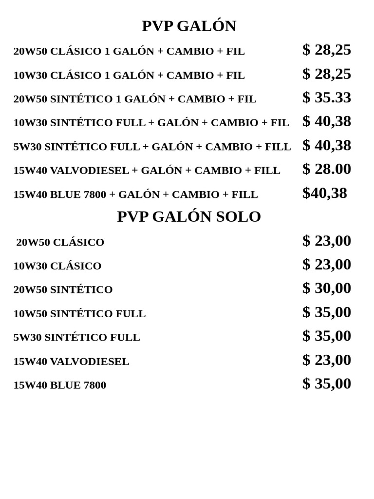 PVP GALÓN | PDF