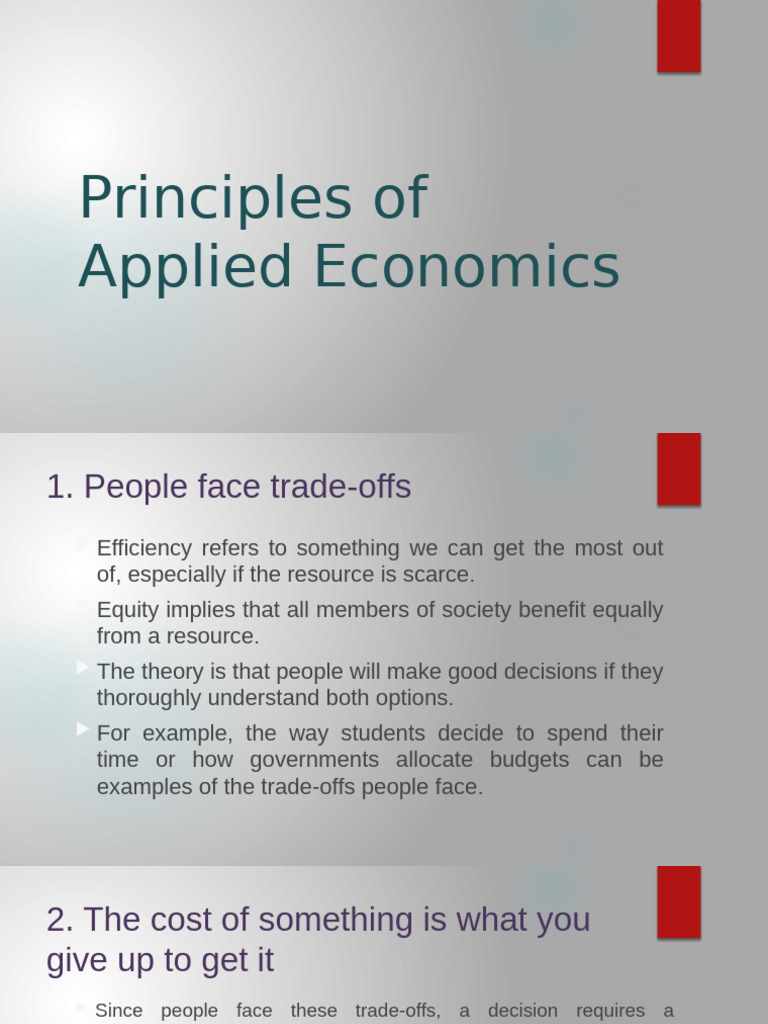 Key Principles of Applied Economics | PDF | Inflation | Phillips Curve