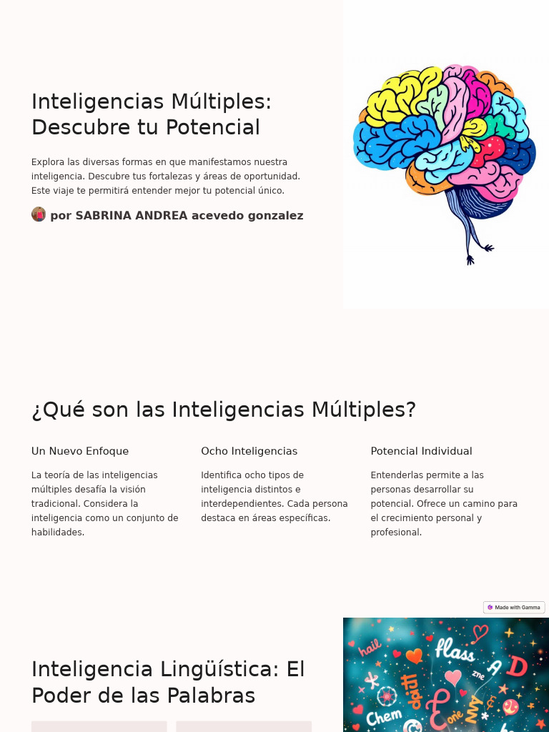 Inteligencias Multiples Descubre Tu Potencial | PDF | Aprendizaje | Inteligencia