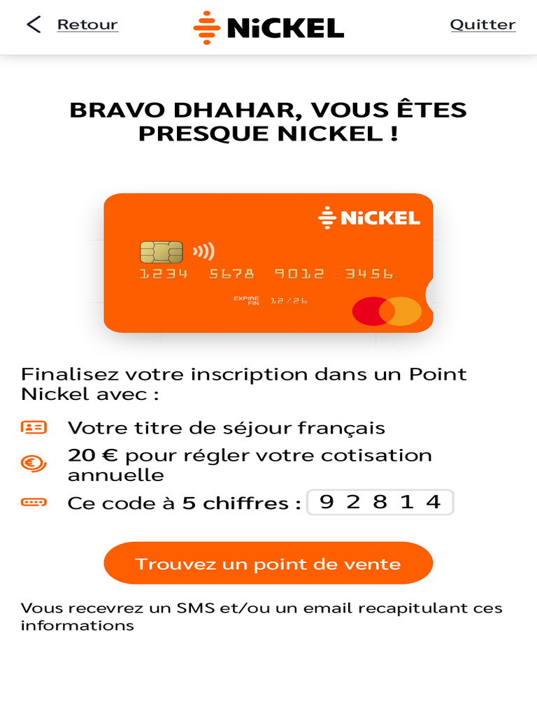 Finalisez votre inscription Nickel | PDF