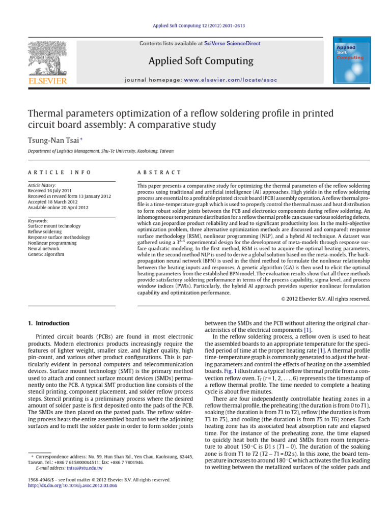 Thermal_parameters_optimization_of_a_ref | PDF | Soldering | Mathematical Optimization