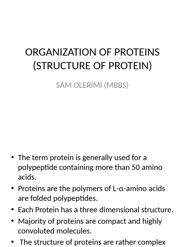 Understanding Protein Structure Levels | PDF | Protein Structure | Proteins