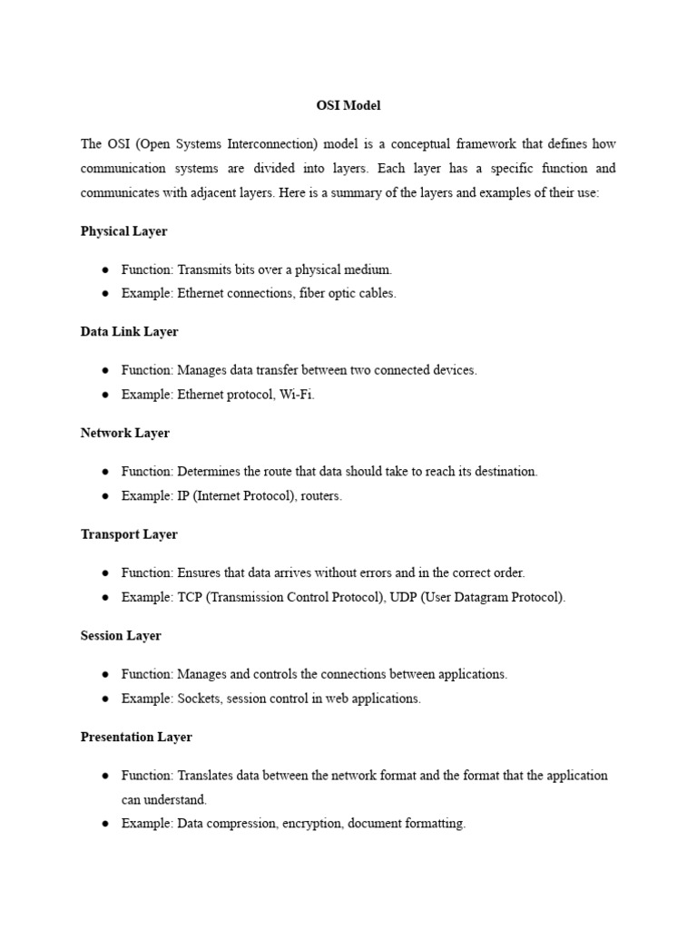OSI Model | PDF