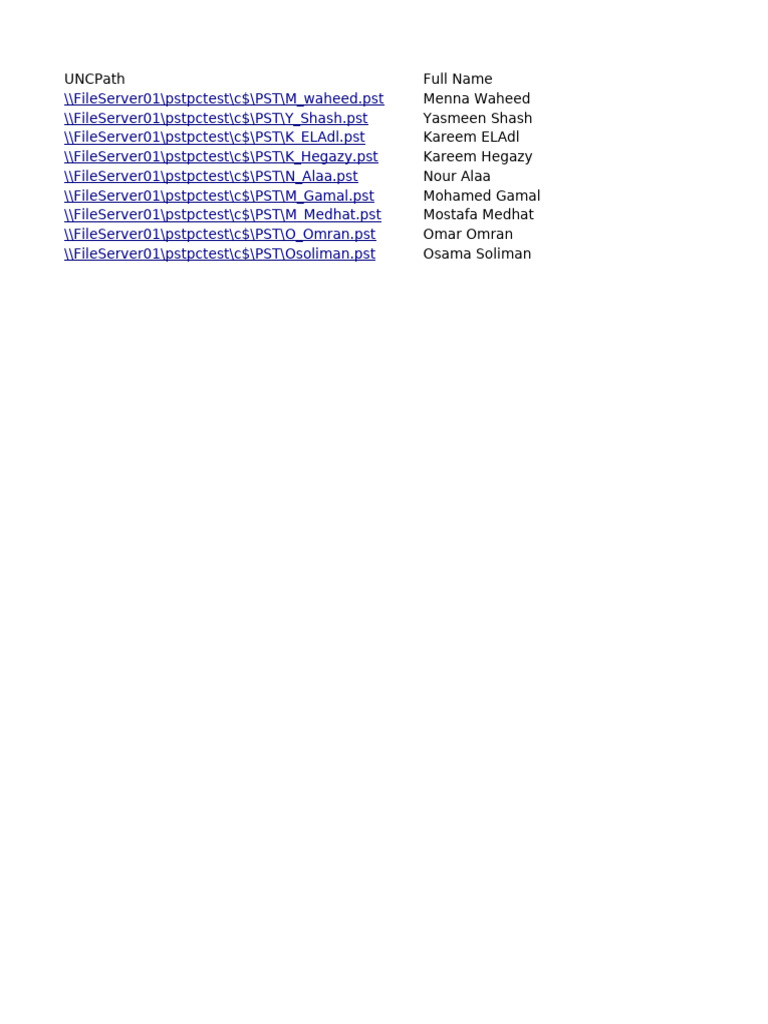 Ingesting PST Files from FileServer01 | PDF