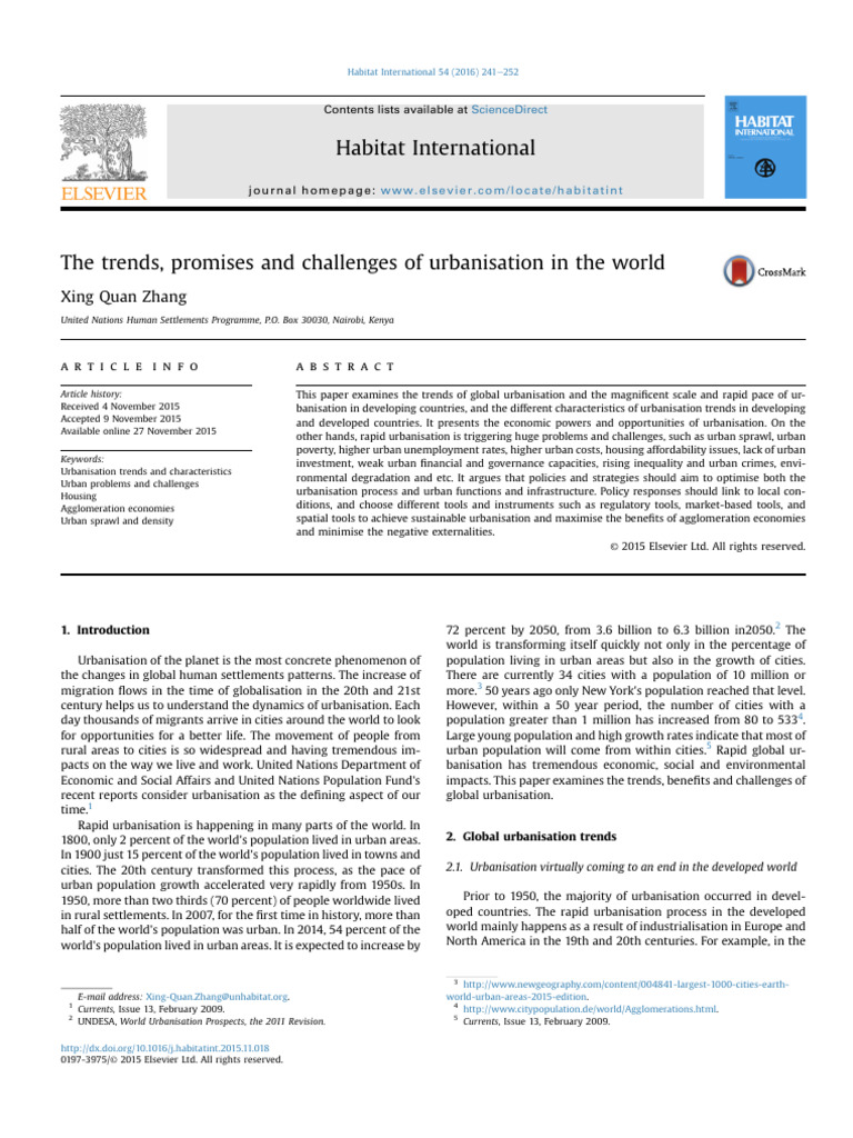 Urbanization_Challenges and advantages | PDF | Cost Of Living ...