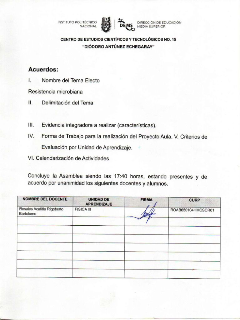 Acta Asamblea 2 | PDF