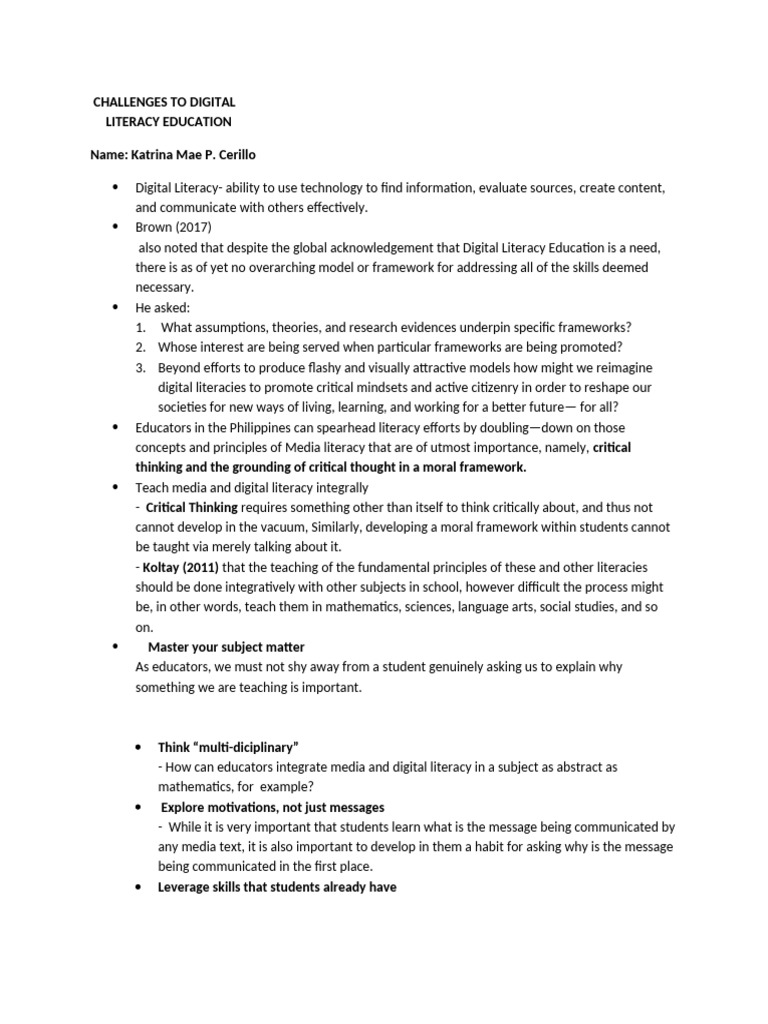 handouts prof ed 10 | PDF | Literacy | Critical Thinking