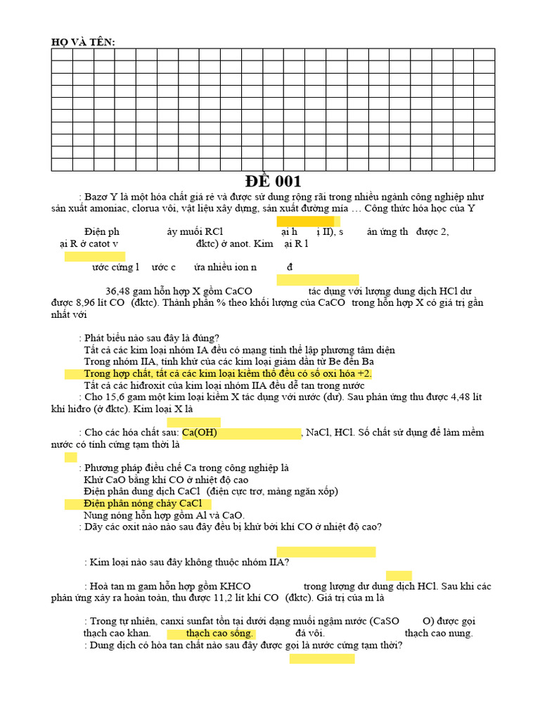 KT Giua HKII Lop 12CV | PDF