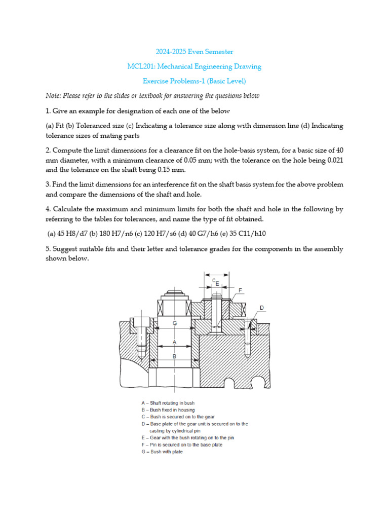 Clearance and Interference Fit Calculations | PDF