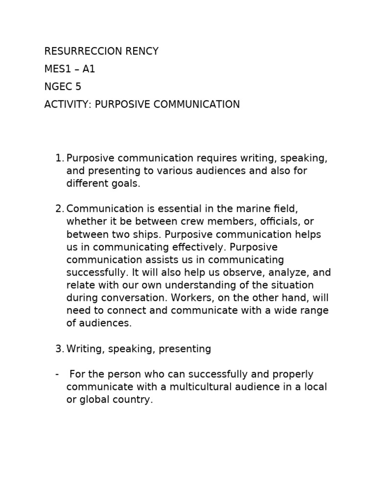 Ngec 5 Purposive Communication | PDF