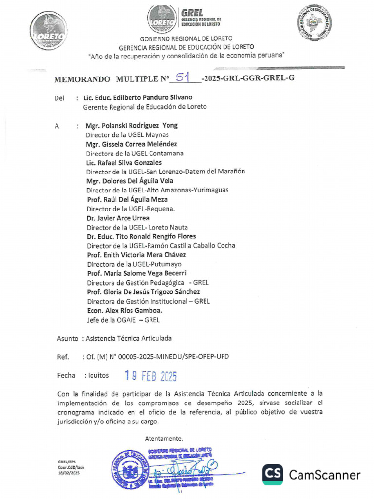 Memorando Multiple #51-2025-Grl-Ggr-Grel-G | PDF