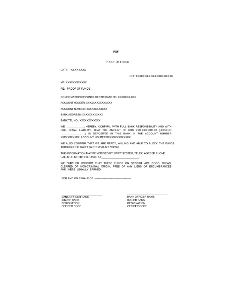 Swift MT799 With Pof | PDF