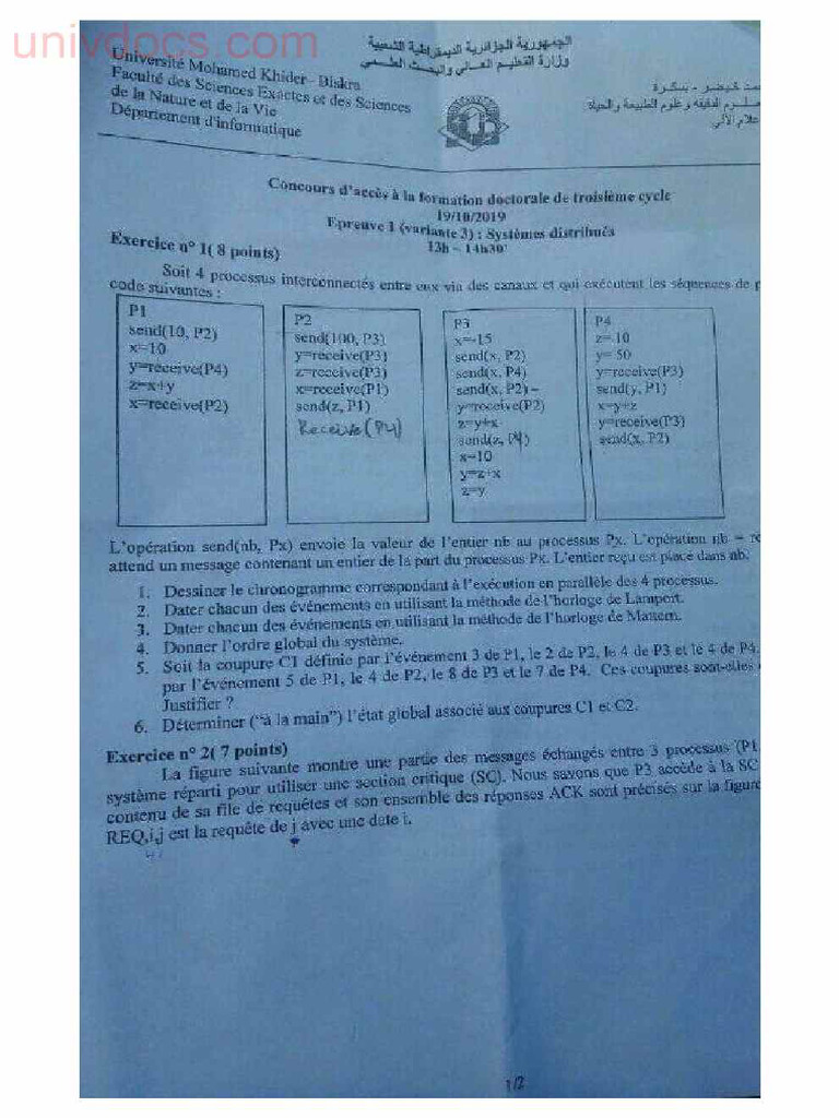 3 Sujets Concours Doctorat en Informatique Réseaux - p03 04.TextMark - Compressed | PDF