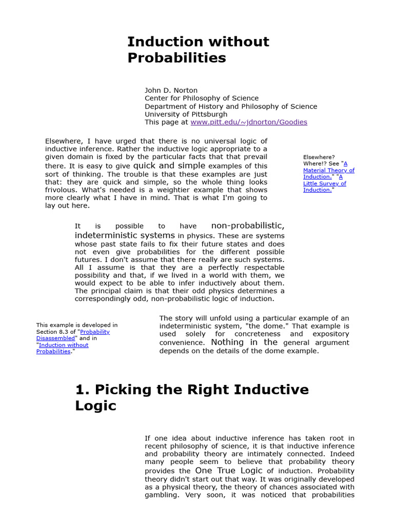 Induction without Probability | PDF | Inductive Reasoning | Radioactive Decay