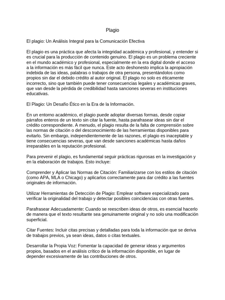Prevención del Plagio y Licencias Digitales | PDF | Plagio | Creative ...