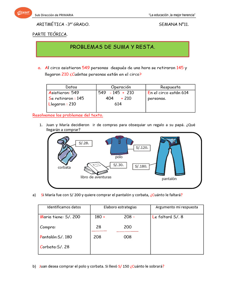 3p-Aritmètica - C 11 | PDF
