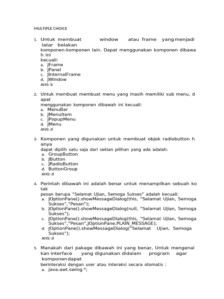 Soal Pas Pbo Paket B | PDF