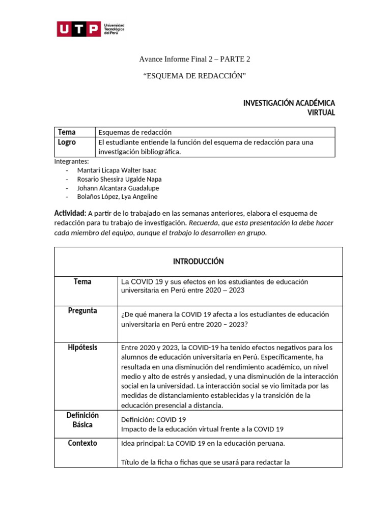 Avance Informe Final 2 (Parte 2) (AIF2) | PDF | Salud mental | Estrés (biología)