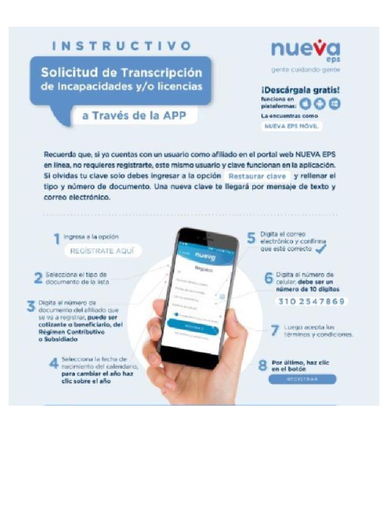 TranscripciónIncapacidades Nueva EPS | PDF