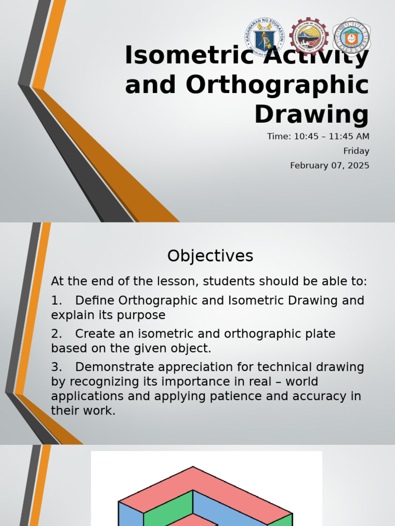 Isometric Activity and Orthographic Drawing | PDF