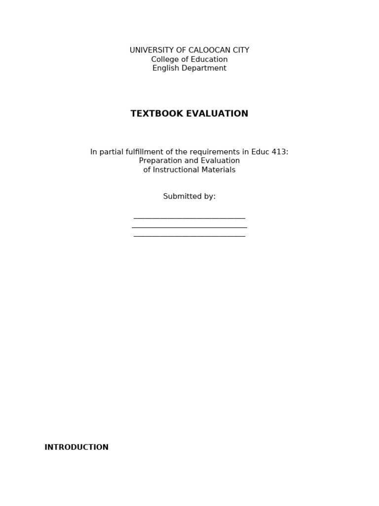 Textbook Evaluation | PDF | Word | Grammar