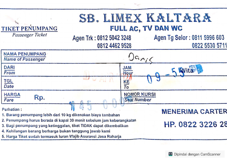 Tiket Speed Tjs - Tarakan | PDF